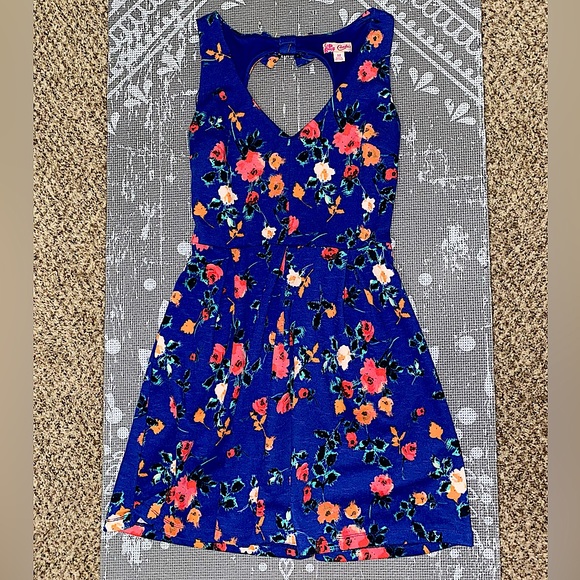 Candie's | Dresses | Candies Blue Floral Skater Keyhole Dress | Poshmark
